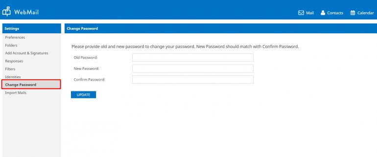Change the password for your email account – Email Help Center