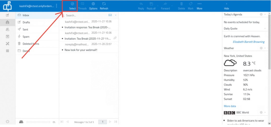 How to select emails using checkboxes – Email Help Center