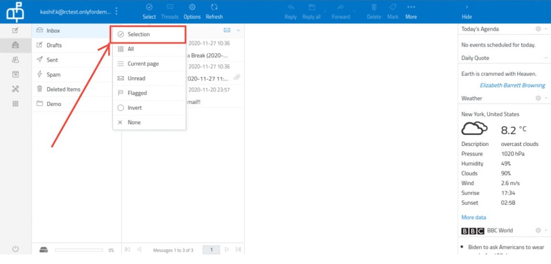 How to select emails using checkboxes – Email Help Center