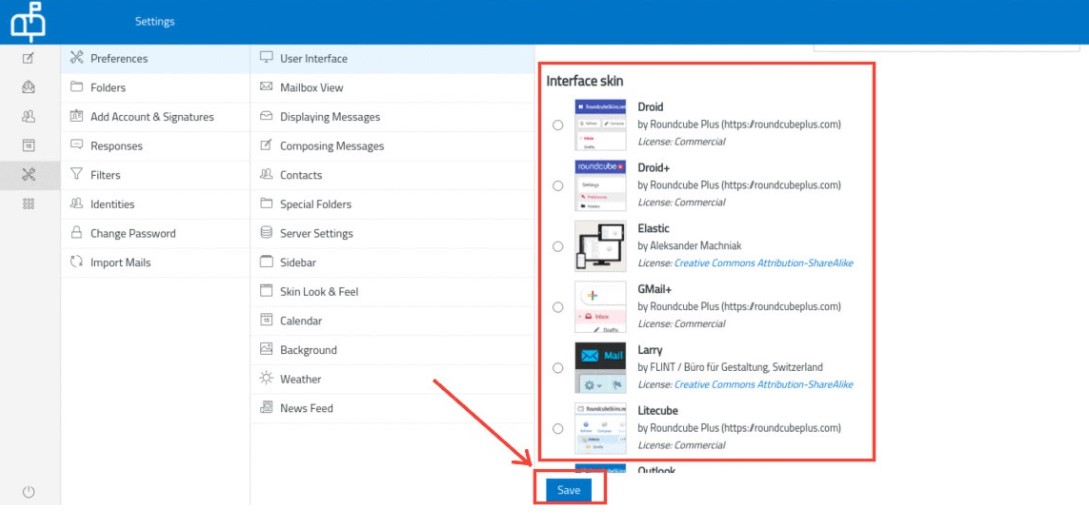 How to change the theme from Webmail – Email Help Center